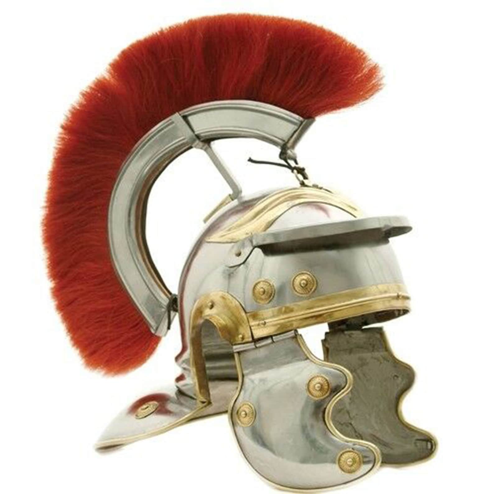 Roman Legion Officer Helmet With Red Plume Armour Gladiator - Etsy UK