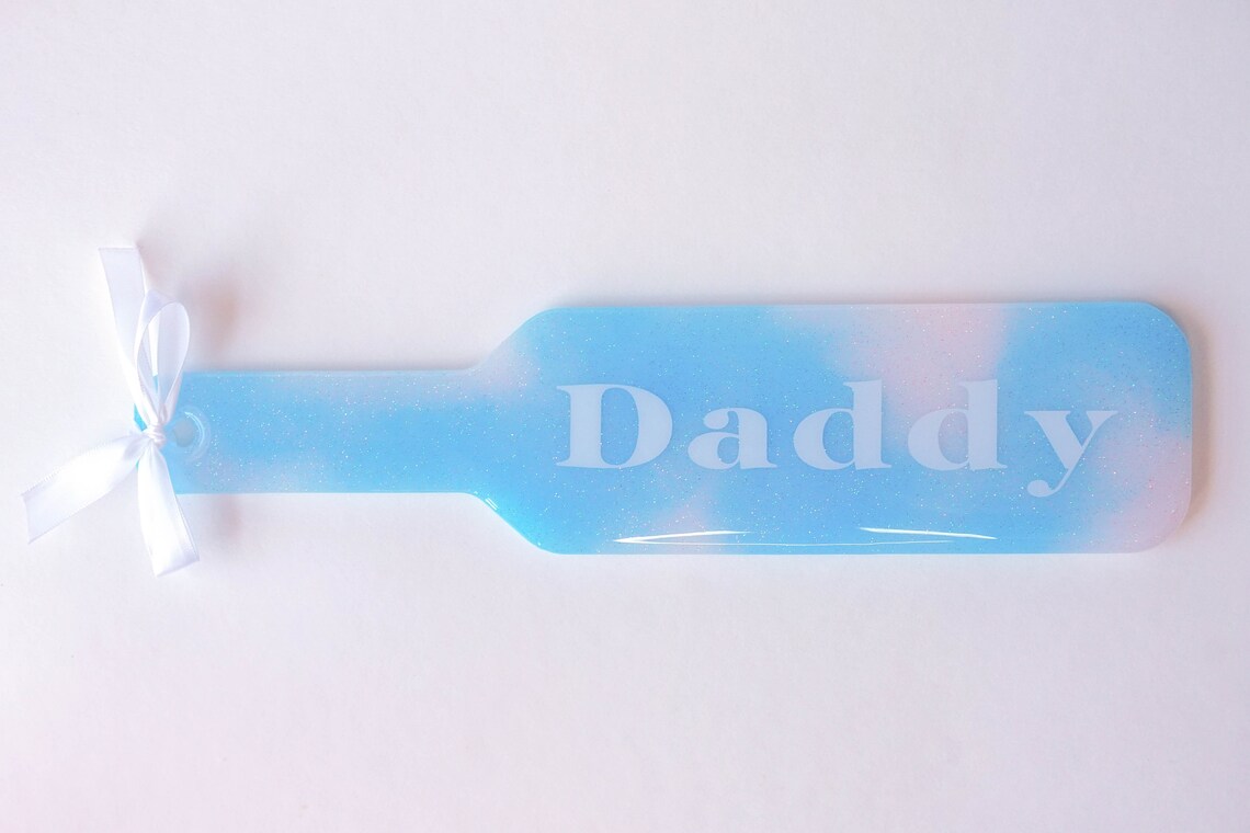 Daddy Paddle Bdsm Paddle Resin Paddle Pastel Spanking Etsy