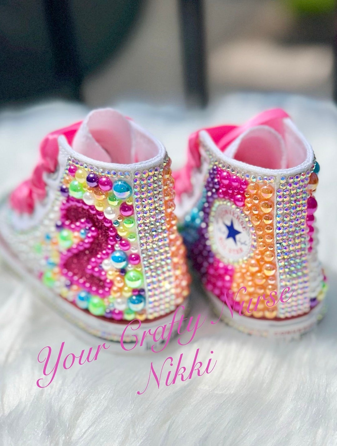 Kids Custom Bling Converse, Kids Birthday Converse, Personalized ...