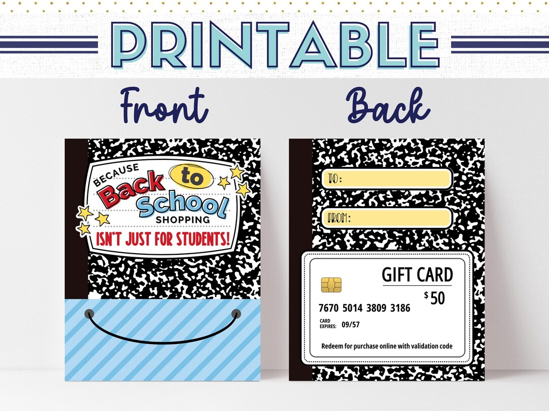 Back to School Teacher Gift Card Holder, First Day of School Gift ...