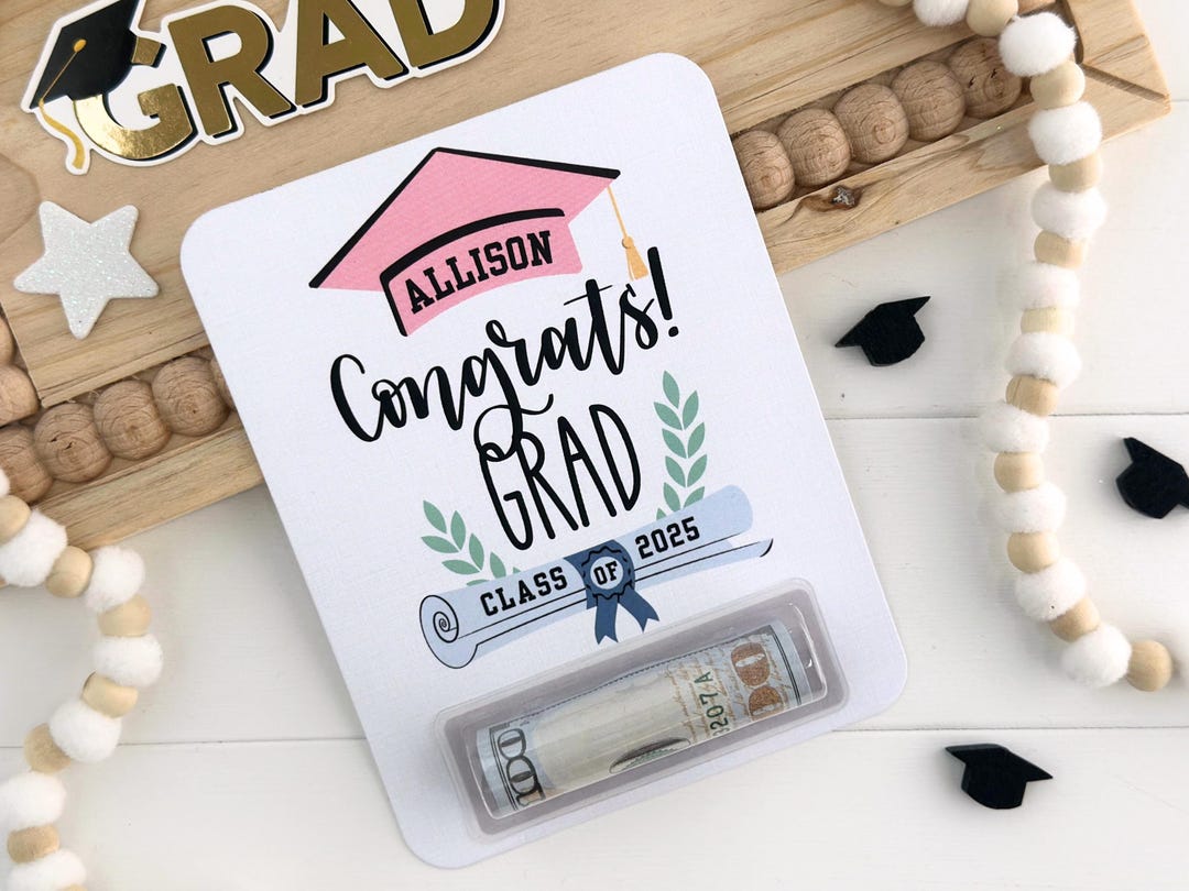 Graduation Money Holder Personalized, Senior 2025 Grad Gift Card, Class ...