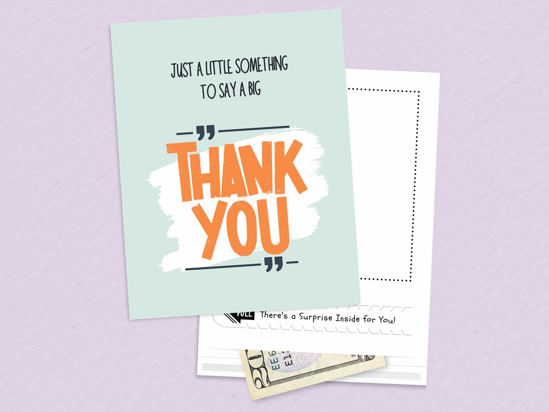 Thank You Money Holder, Thank You Gift Card Holder, Thank You Money ...