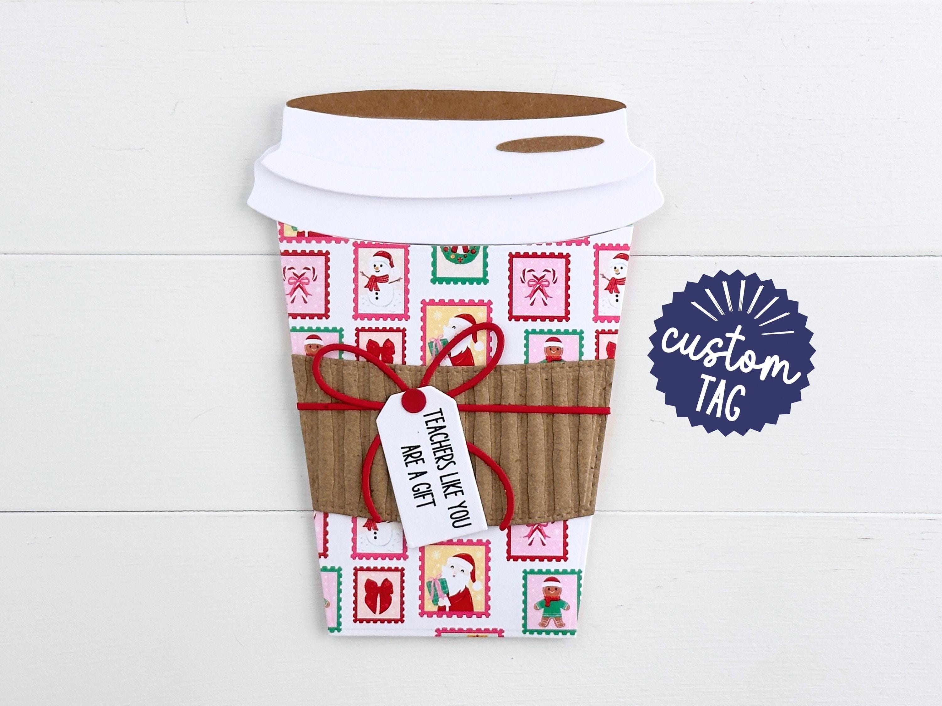 Christmas Teacher Gift Card Holder, Gifts for Teachers, Coffee Cup Gift ...