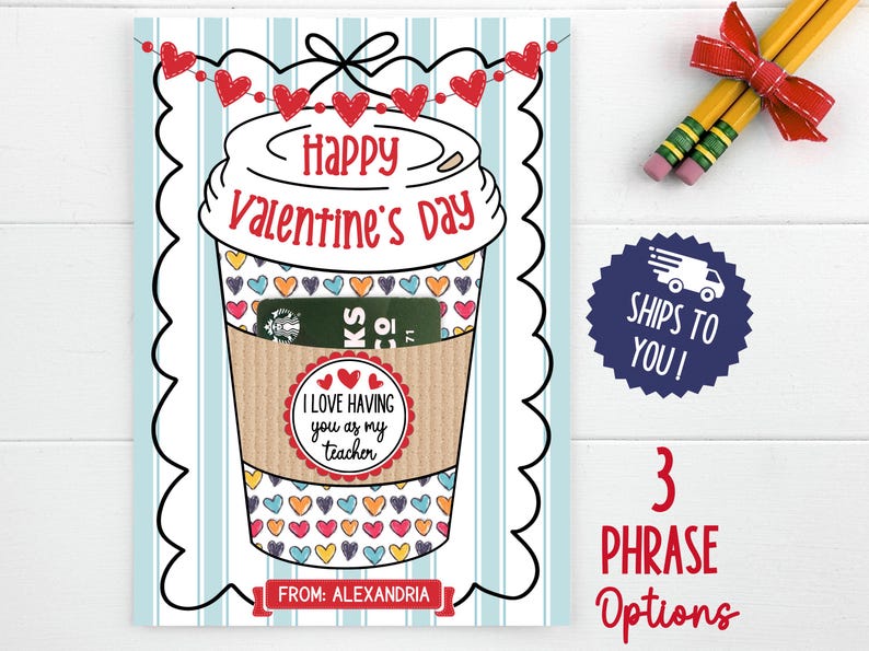 Teacher Valentine's Day Gift, Teacher Gifts, Teacher Gift Card ...