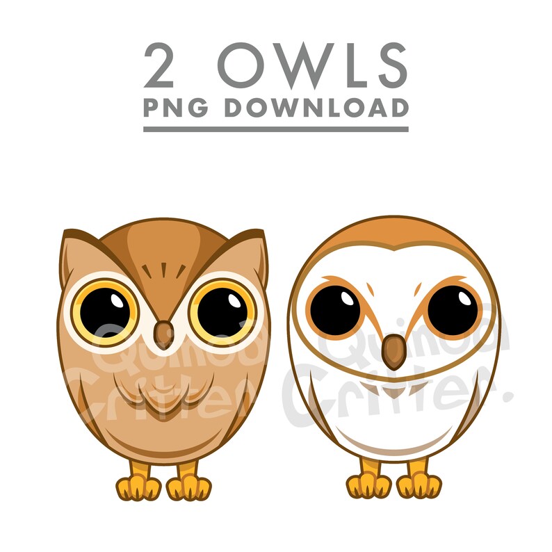 Owls Clip Art Digital Download Cute Owl Birds Clipart Great Horned Owl ...