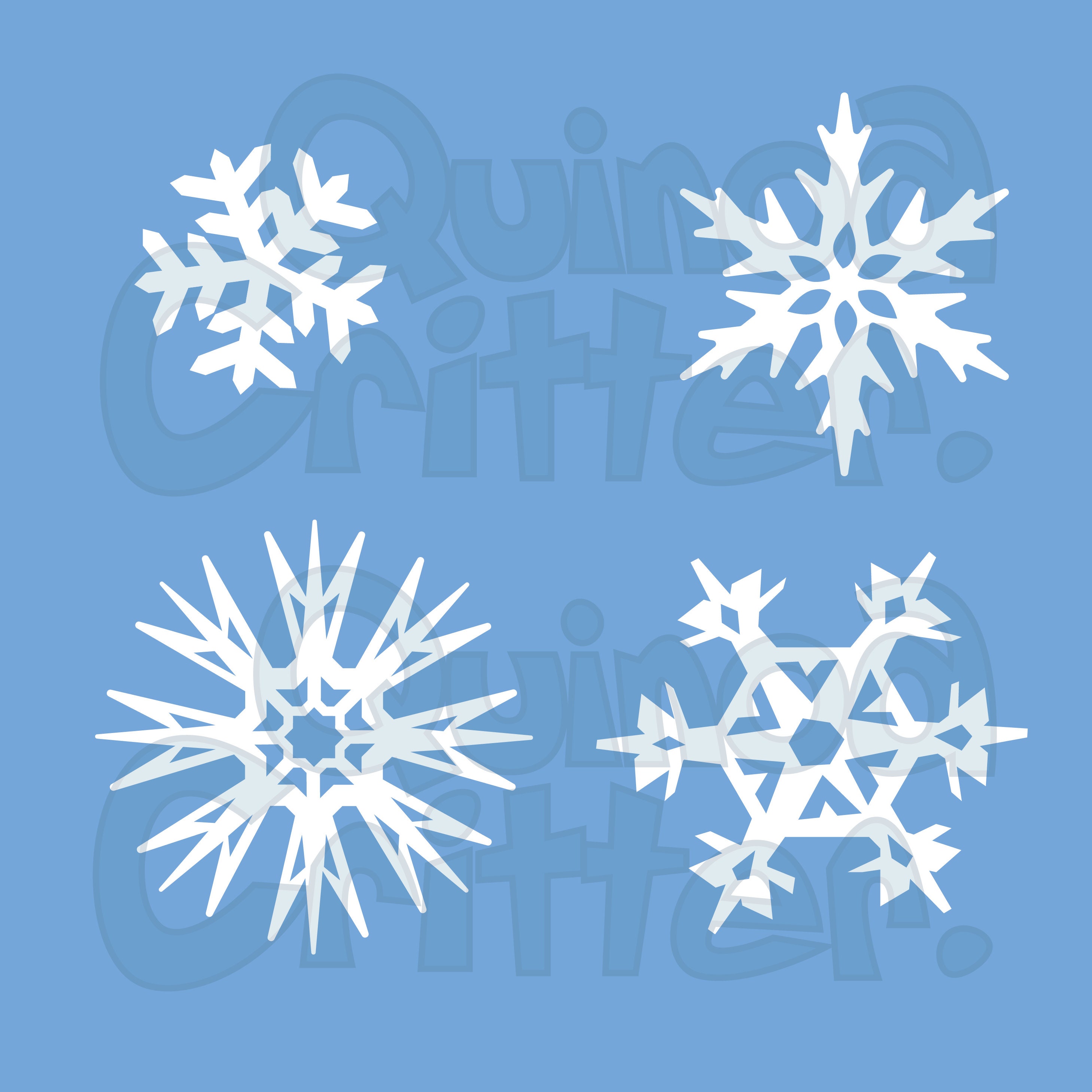 Arctic Animals Clipart Penguin Winter Snowflakes Graphic Digital ...