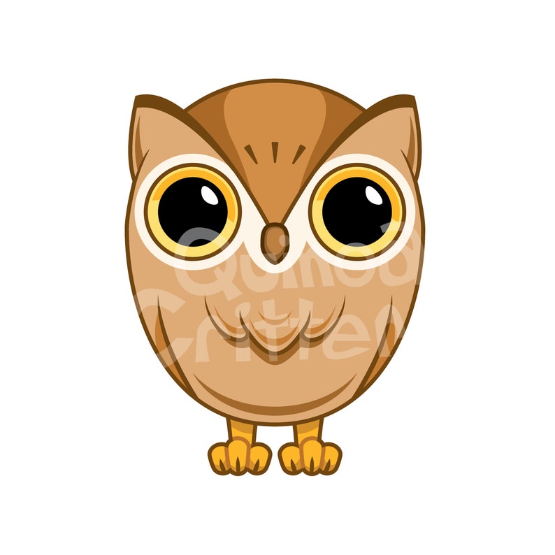 Owls Clip Art Digital Download Cute Owl Birds Clipart Great Horned Owl ...
