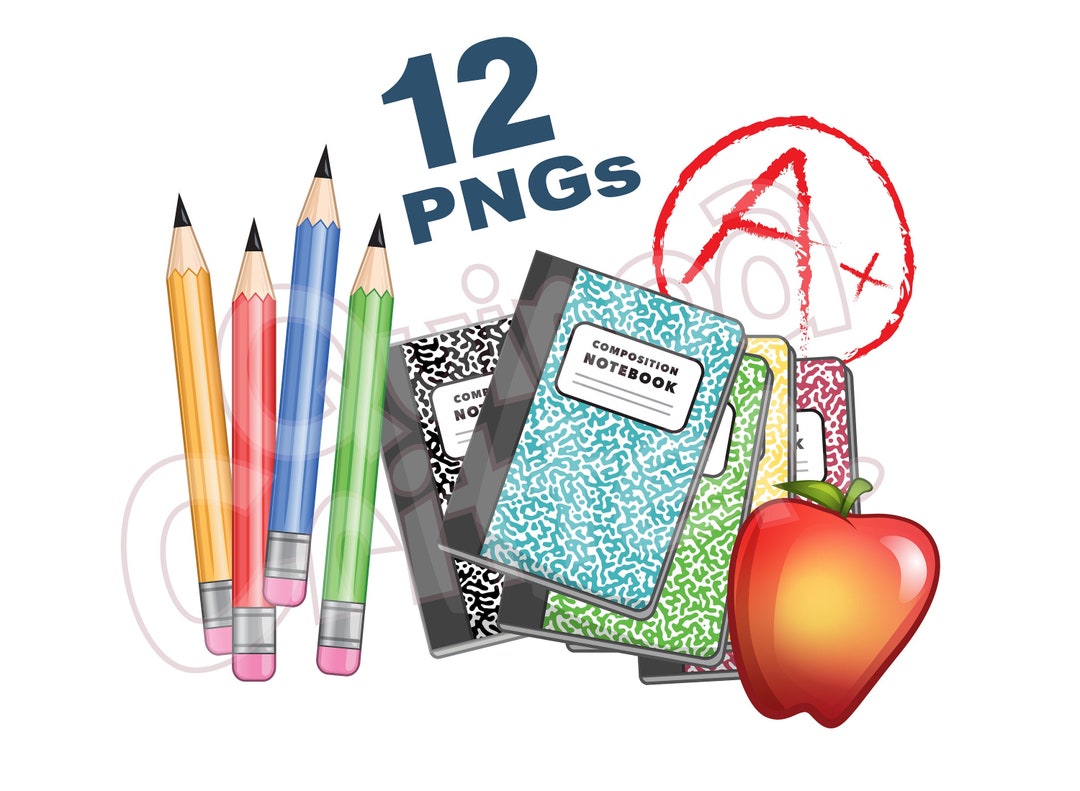 School Supplies Clip Art for Teachers Back to School 2020 Fall Spring ...