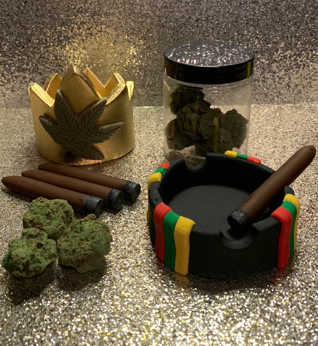 Weed Rastafari Set,fondant Weed, Edible Weed,doobie,weed Nuggets,edible ...