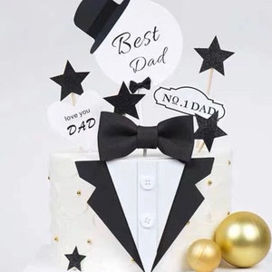 Tux and Bow Tie Cake Topper, Tuxedo, Wedding Cake Topper, Bow Tie ...