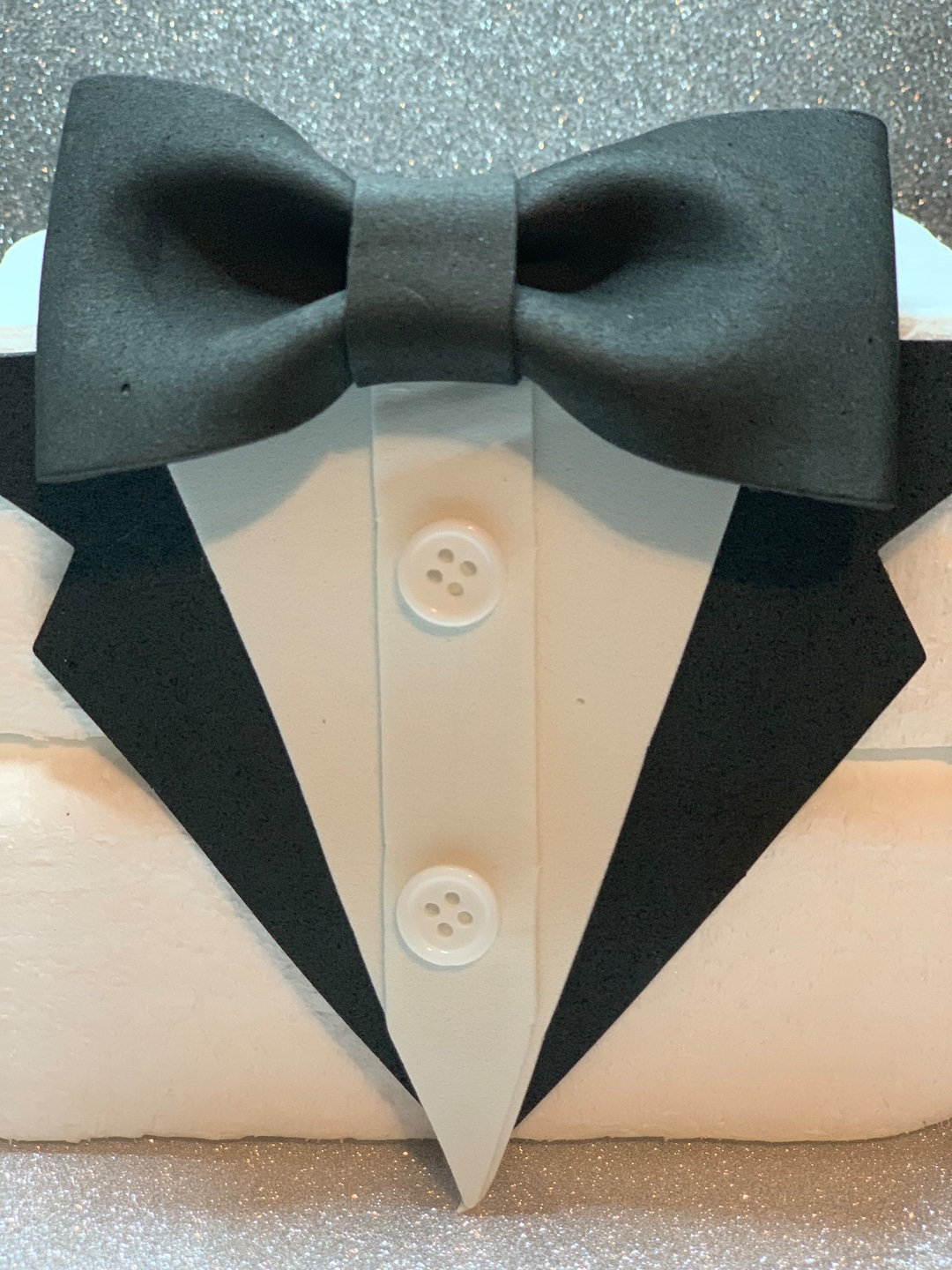 Tux and Bow Tie Cake Topper, Tuxedo, Wedding Cake Topper, Bow Tie ...