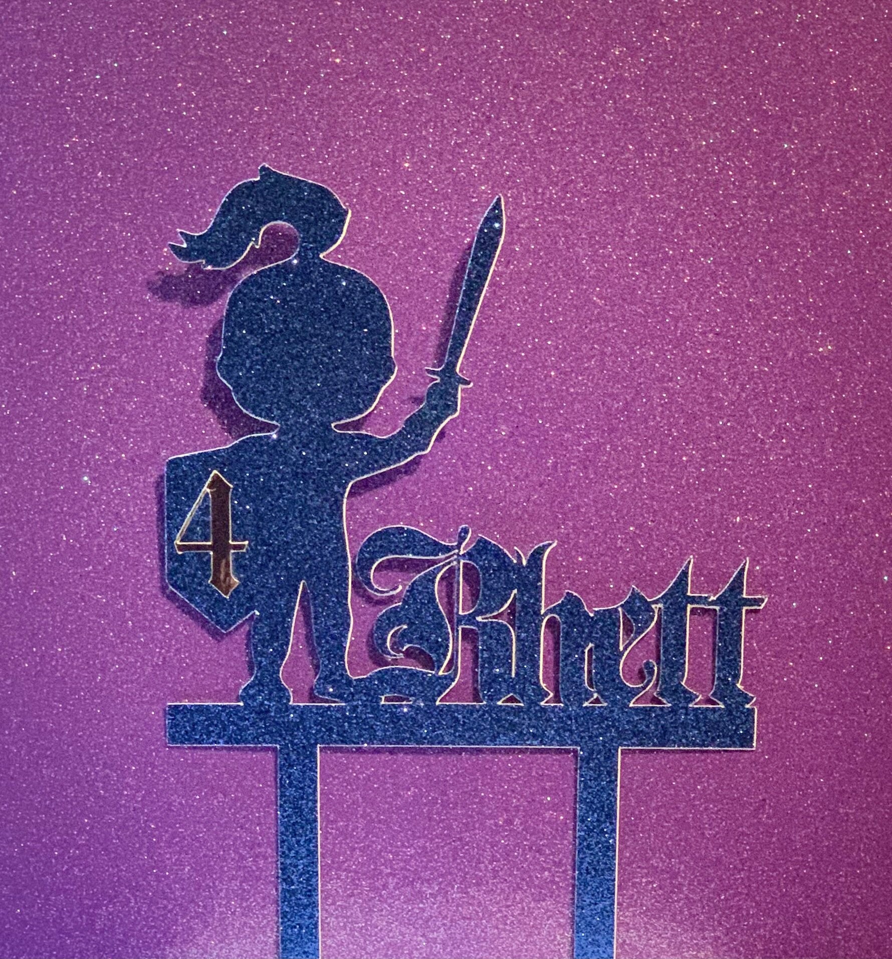 Knight Cake Toppersir Lancelotking Arthurglitter Cardstock - Etsy