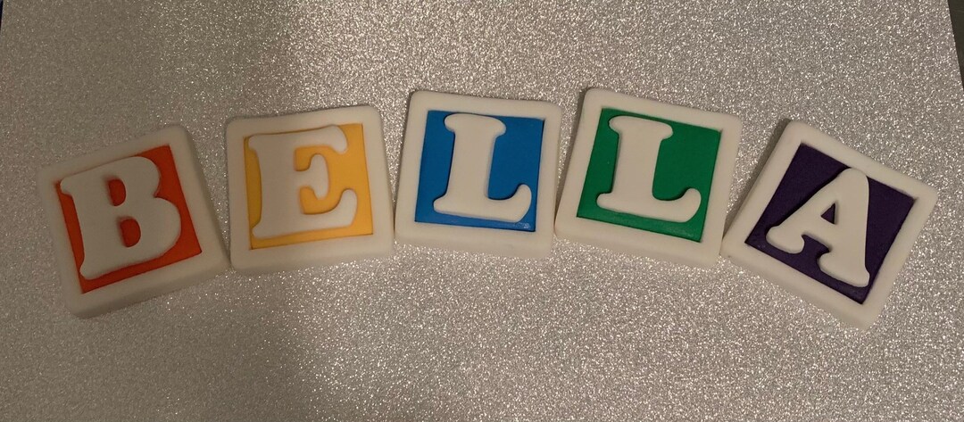 2” Edible Fondant ABC Blocks, Edible Alphabets, Edible Alphabet Blocks ...