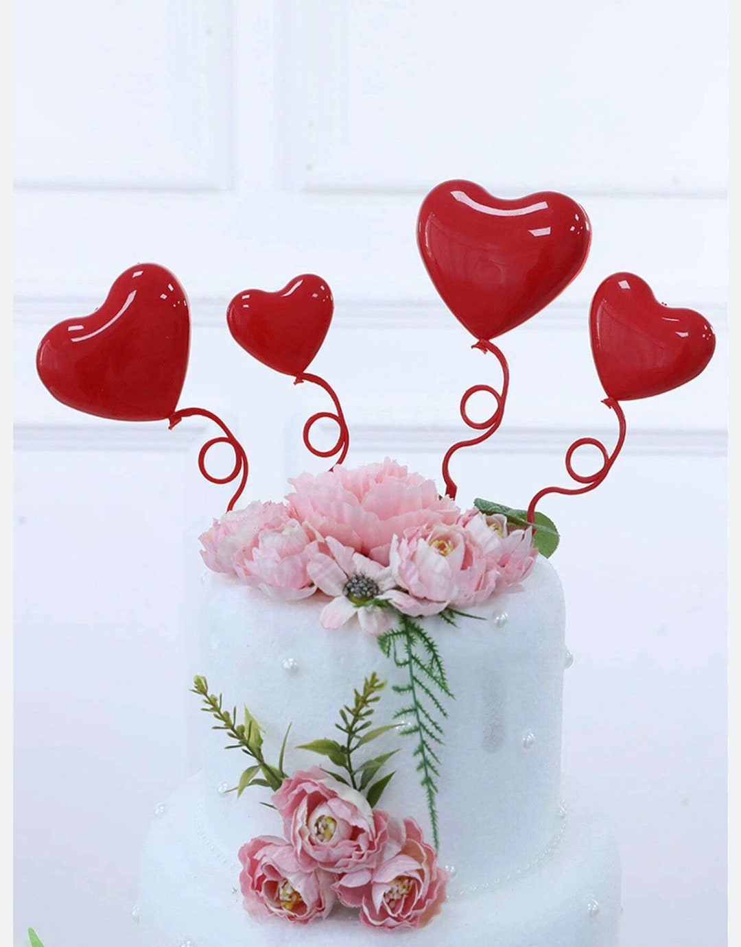 Heart Cake Toppers, Love, Valentine’s Day, Marriage, Couples, Wedding ...