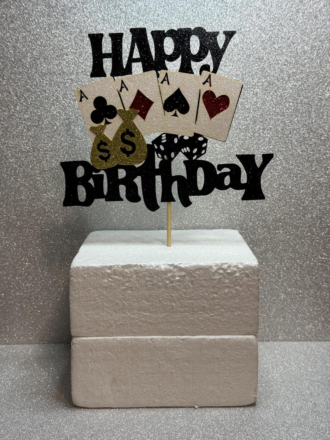 Poker Cake Topper, Playing Cards, Cake Topper, Casino Cake Topper ...