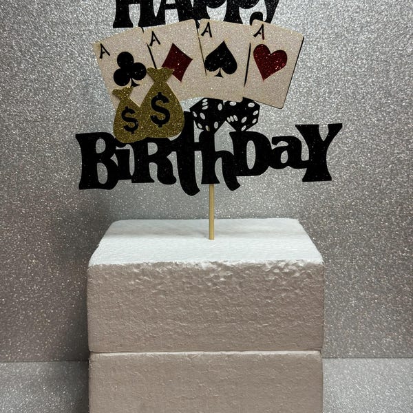 Playing Card Cake Topper - Etsy