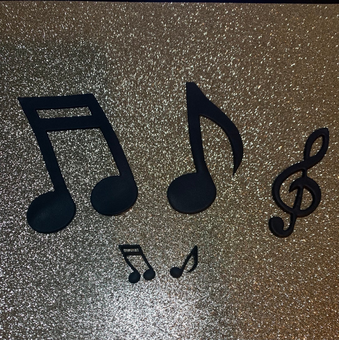 Music Notes, Fondant Music Notes, Edible Music Notes, Musician Birthday ...