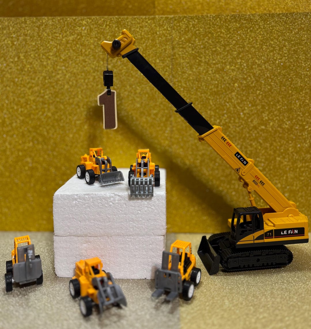 Construction Cake Decorations, Yellow Construction Signs Topper ...