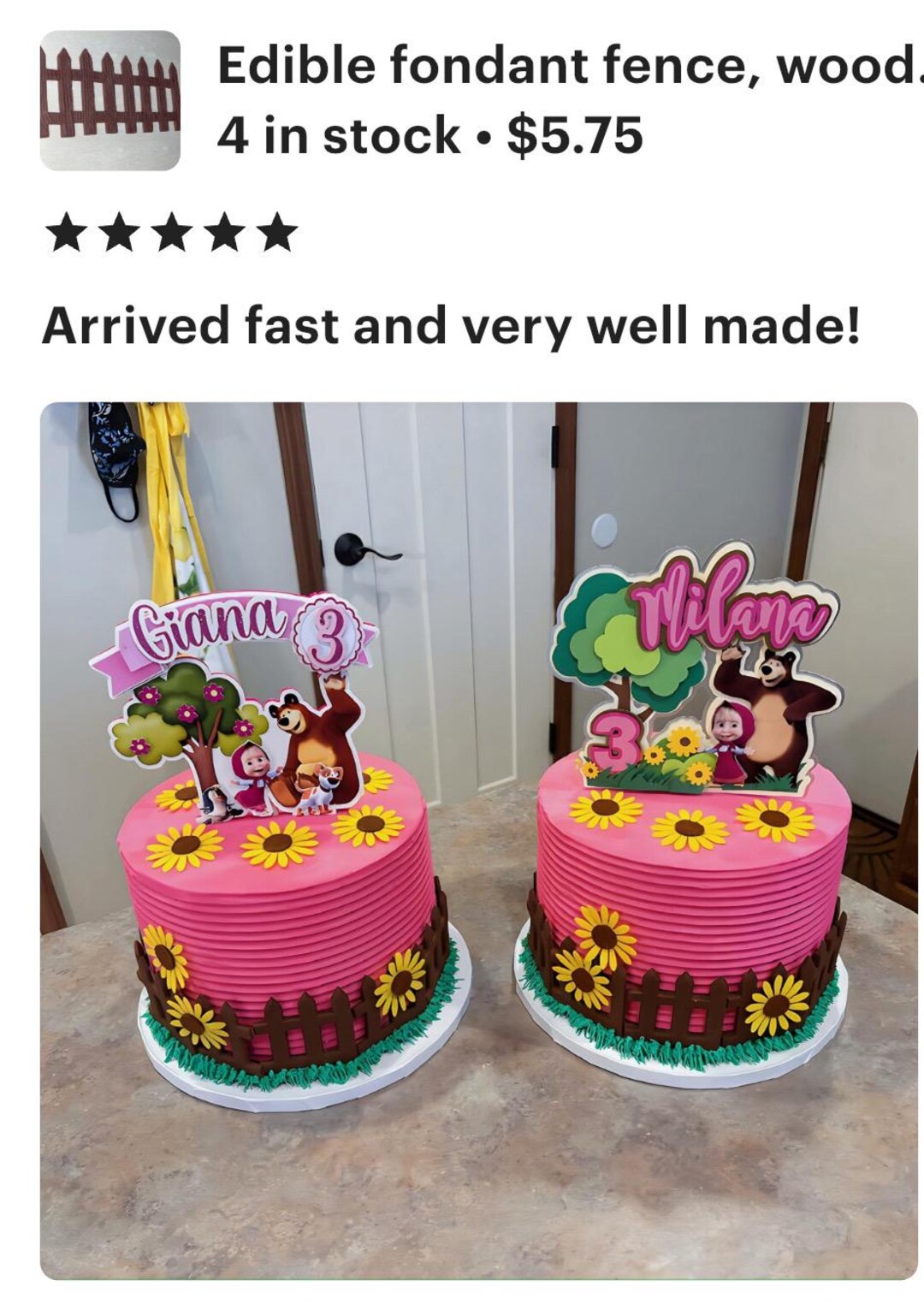 Edible Fondant Fence, Wood Grain Fence, Farm Fence, Farm House Edible ...