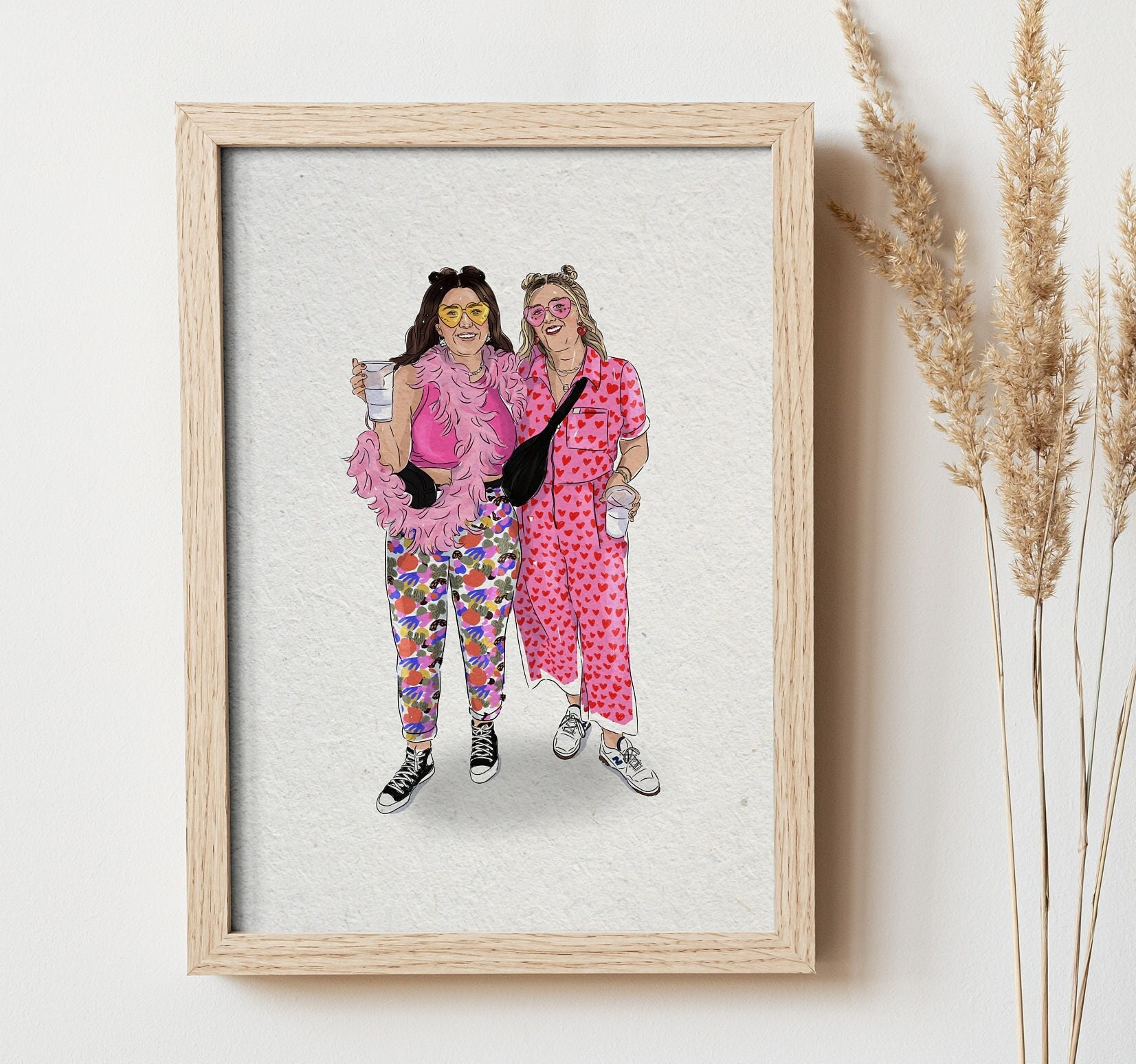Custom Portrait Illustration, Drawing From Photo, Anniversary Gift ...