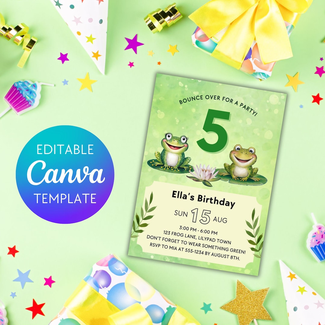 Childs Birthday Invitation Template, Printable Kids Birthday Party ...