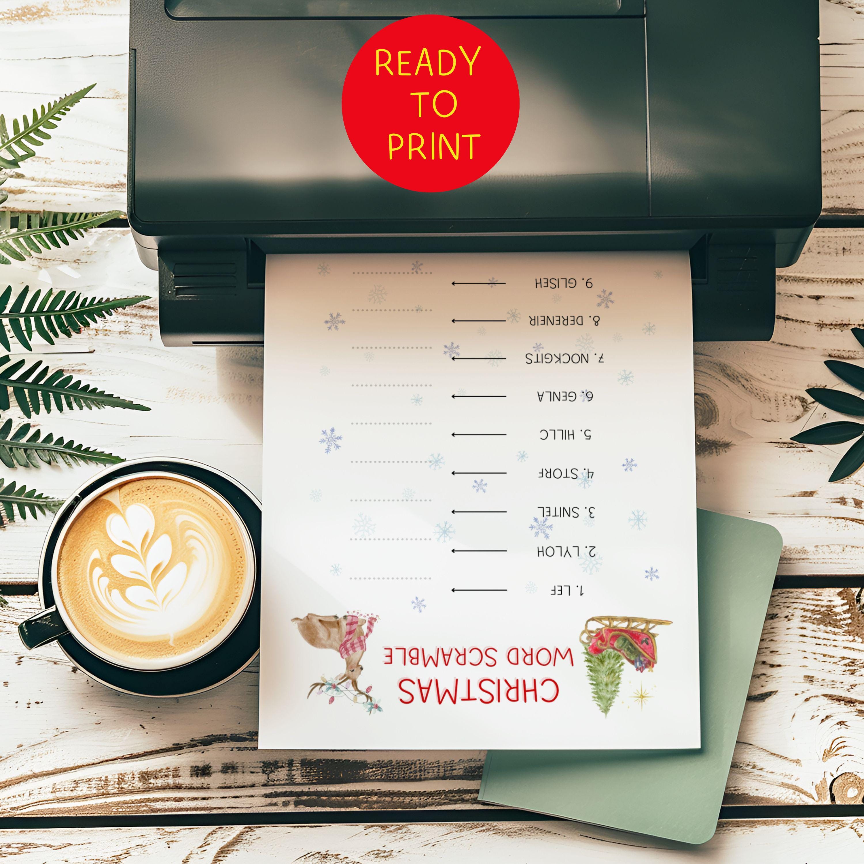 Christmas Word Scramble Games for Kids, Printable Winter Word Scrambles ...