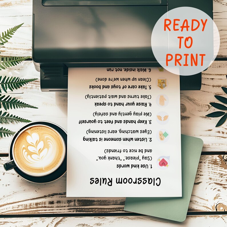 Classroom Rules Poster | Golden Classroom Rules Chart | Educational ...