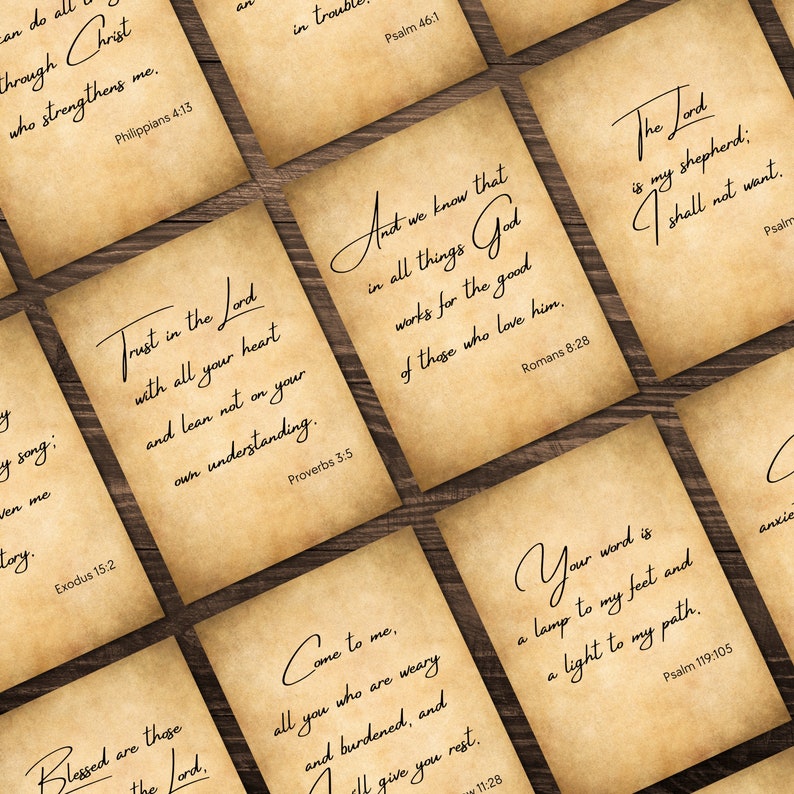 30 Printable Bible Affirmation Cards, Words of Christian Affirmations ...