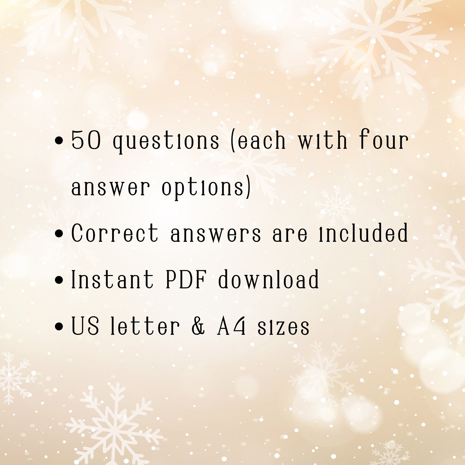 Printable Christmas Trivia Questions With Correct Answers, Trivia Party ...