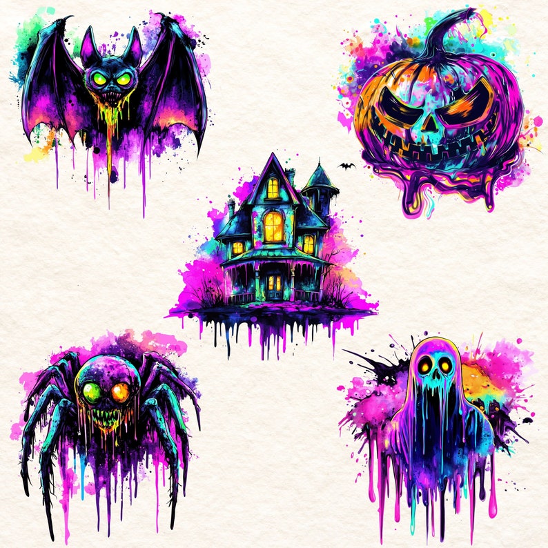 Nostalgic 90s Halloween Clipart Pack, Retro Halloween Clip Art ...