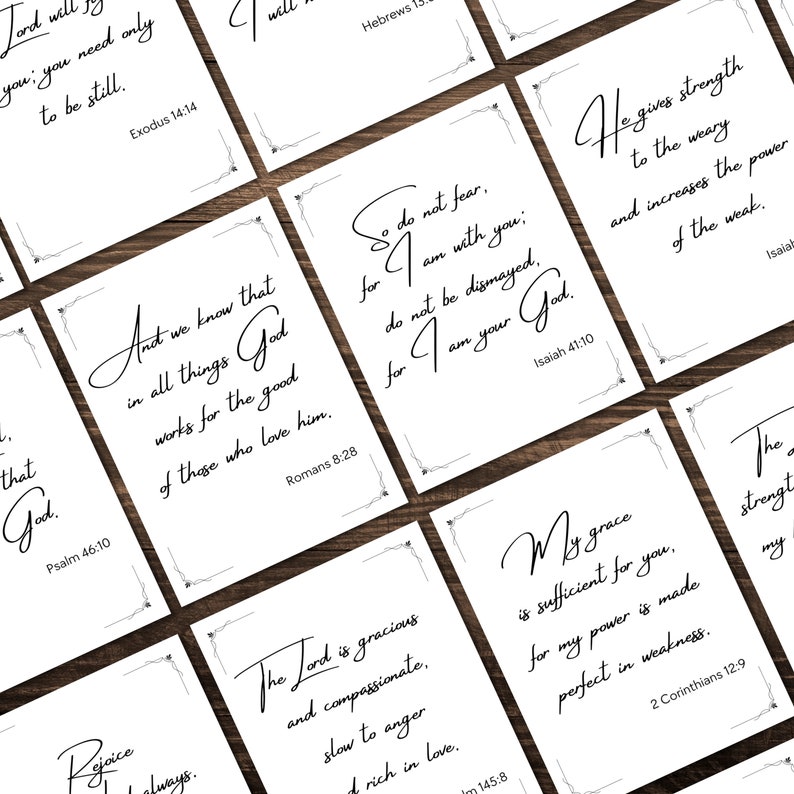 30 Printable Bible Affirmation Cards, Words of Christian Affirmations ...