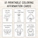 10 Printable Coloring Affirmation Cards for Kids - Coloring Pages to ...