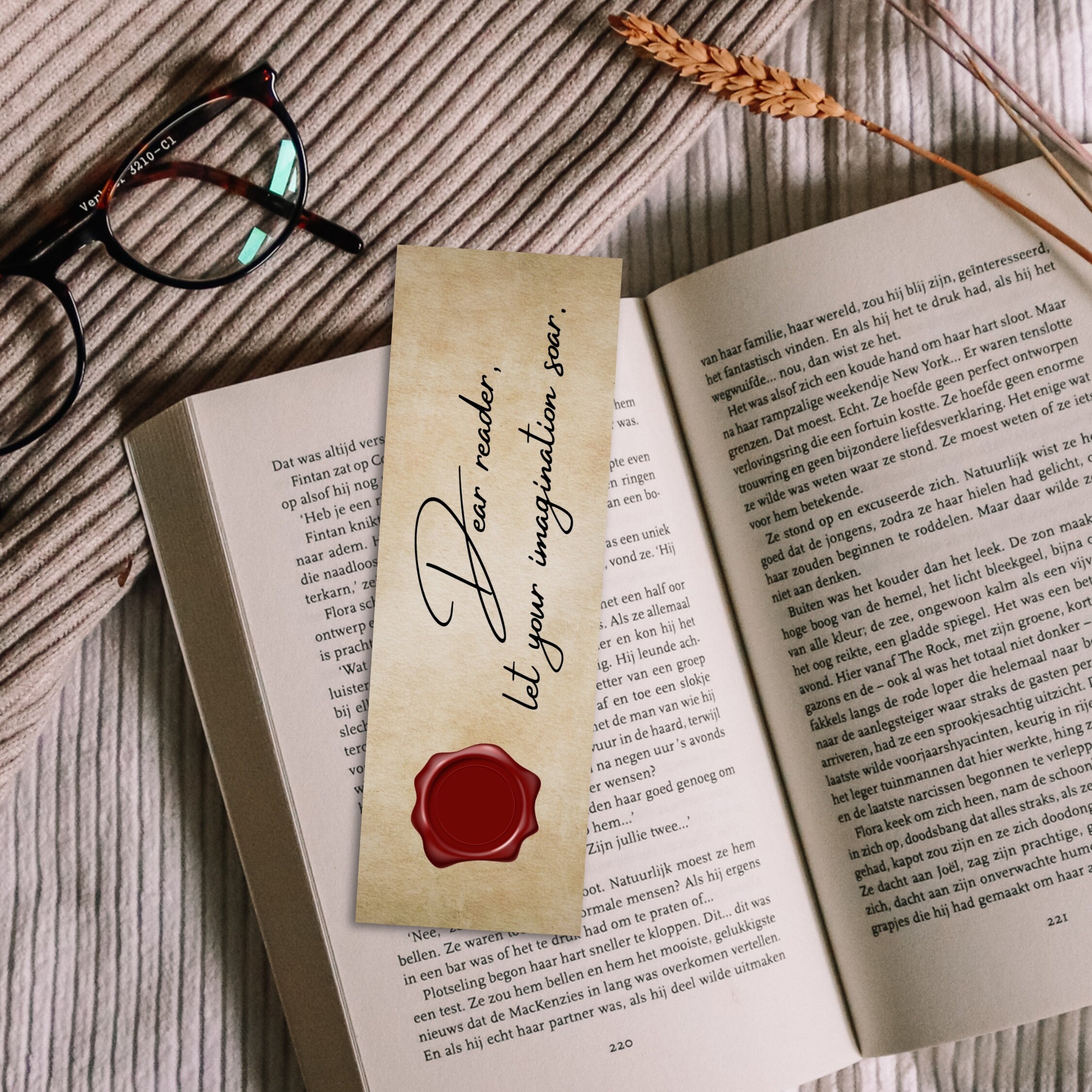 5 Printable Bookmarks, Fancy Vintage Style Bookmarks With Wax Seal ...