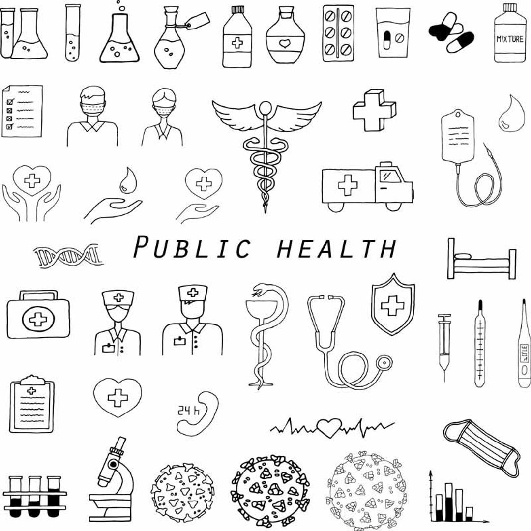 Hand-drawn Public Health Doodle Clipart, Medical Icon Set, Hospital ...