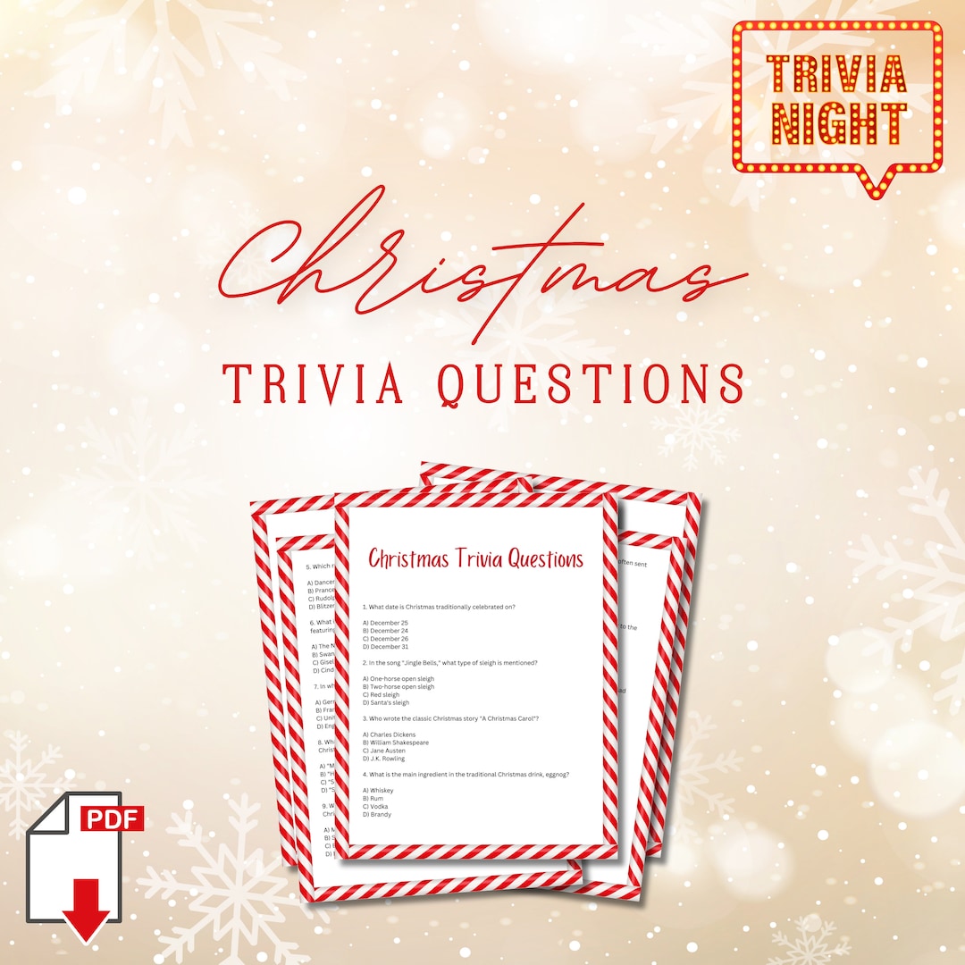 Printable Christmas Trivia Questions With Correct Answers | Trivia ...