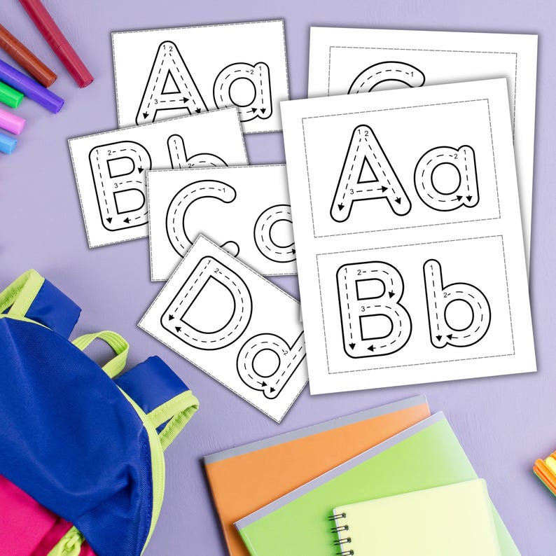 Alphabet Activities - Trace, Color and Cut Uppercase and Lowercase ...