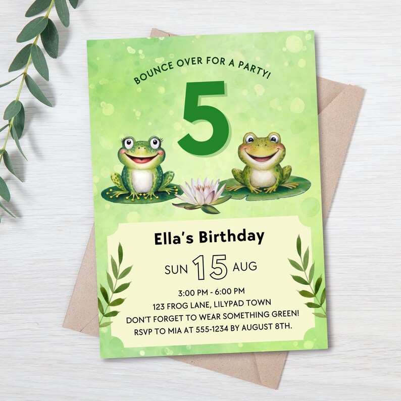 Childs Birthday Invitation Template, Printable Kids Birthday Party ...
