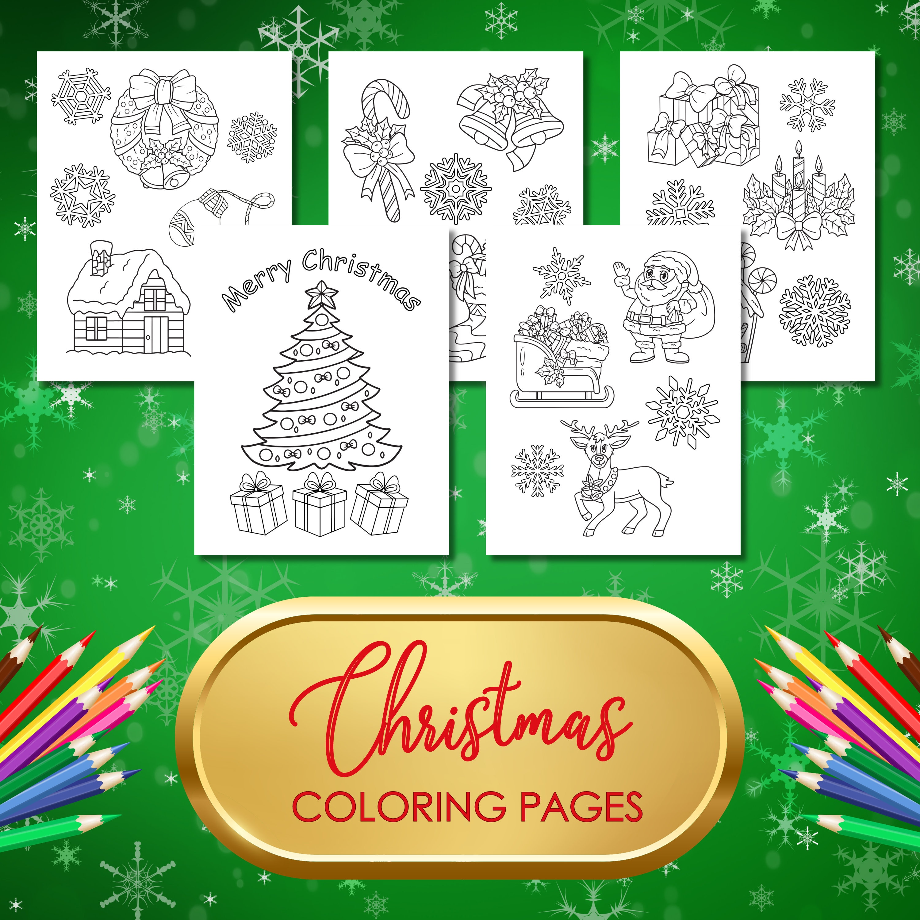 Printable Christmas Coloring Pages Christmas Coloring Book Merry ...