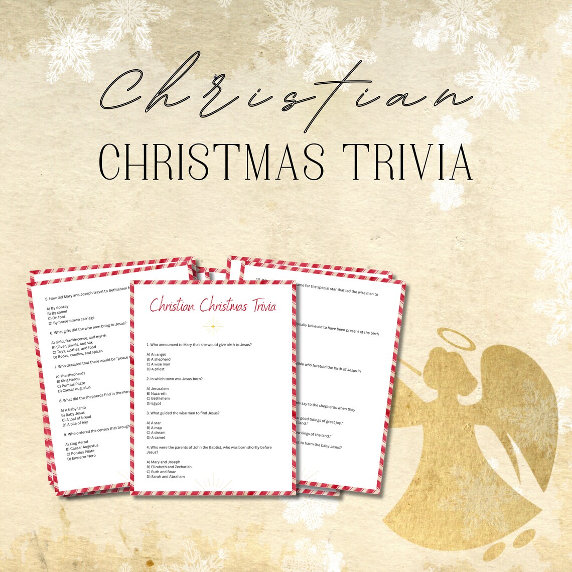 Printable Christian Christmas Trivia Questions, Christmas Bible Trivia ...