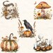 Spooky Cottagecore Halloween Clipart Pack, Watercolor Style Halloween ...