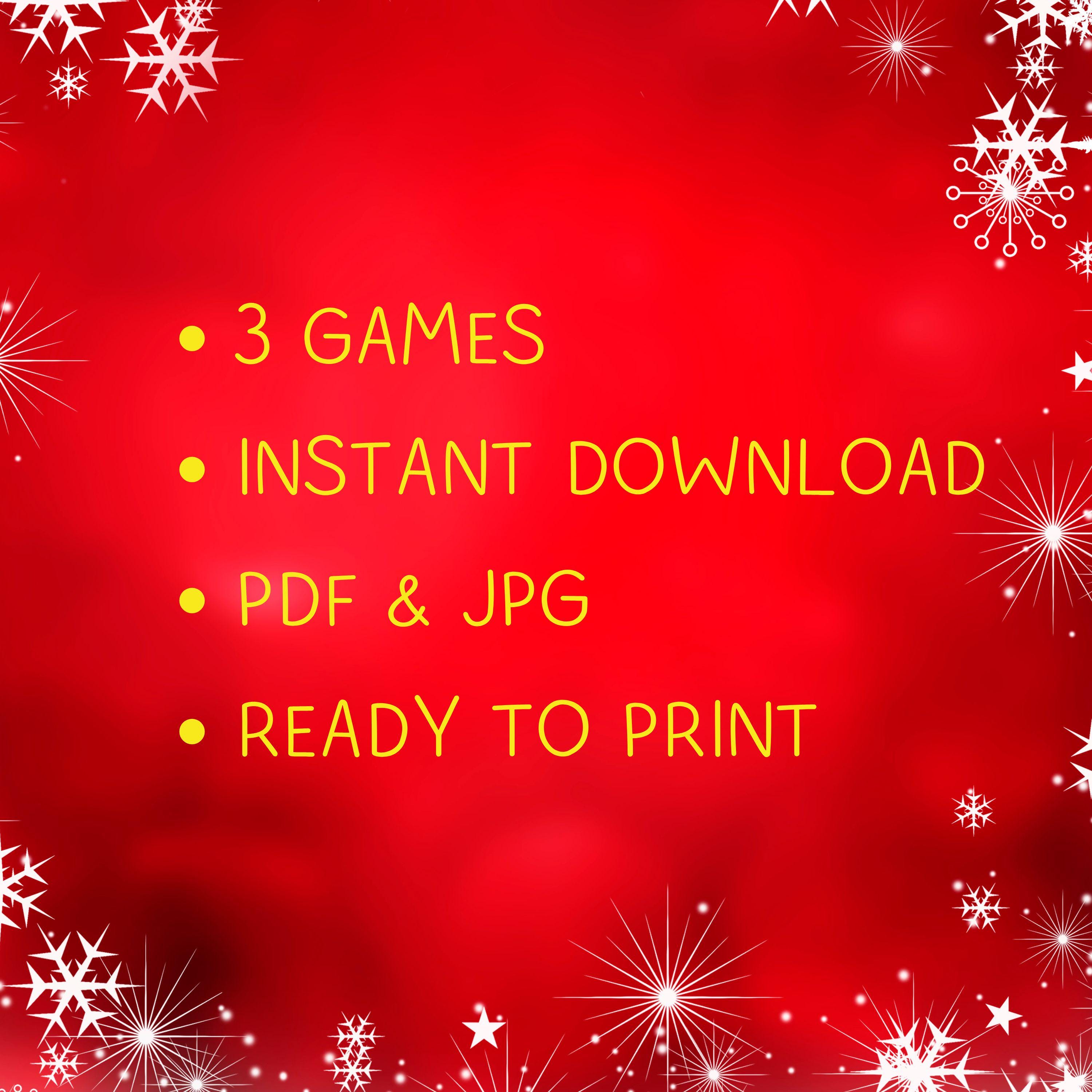 Christmas Word Scramble Games for Kids, Printable Winter Word Scrambles ...
