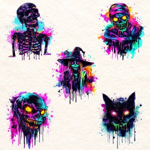 Nostalgic 90s Halloween Clipart Pack, Retro Halloween Clip Art ...