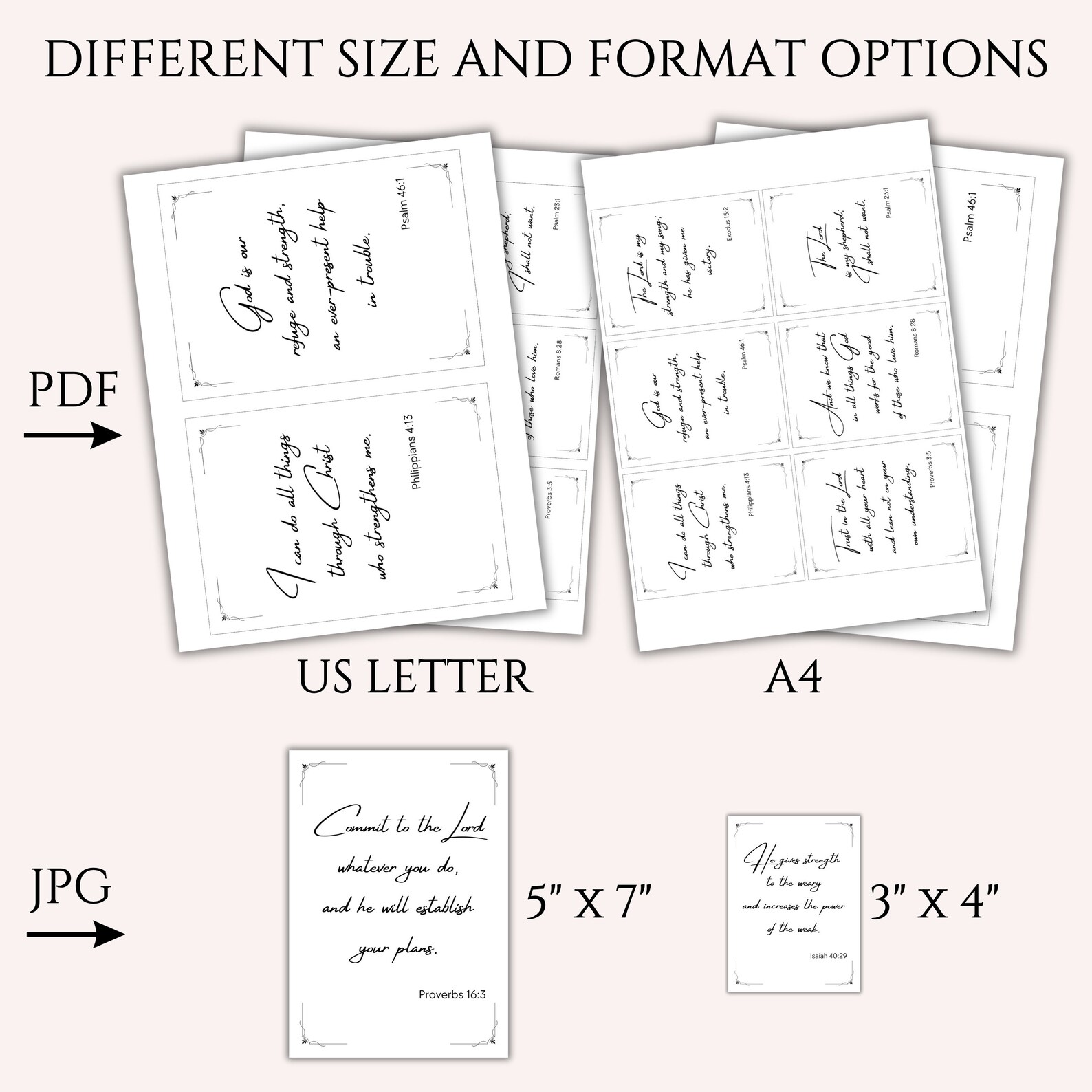 30 Printable Bible Affirmation Cards, Words of Christian Affirmations ...