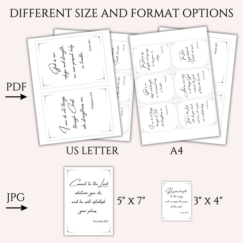 30 Printable Bible Affirmation Cards, Words of Christian Affirmations ...