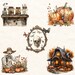 Spooky Cottagecore Halloween Clipart Pack, Watercolor Style Halloween ...