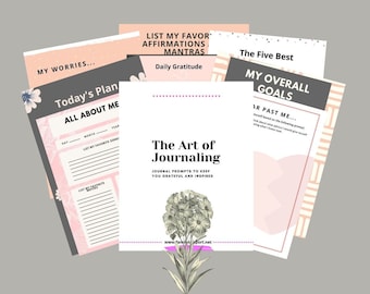 Printable Anxiety and Stress Journal Prompts Anxiety Journal - Etsy