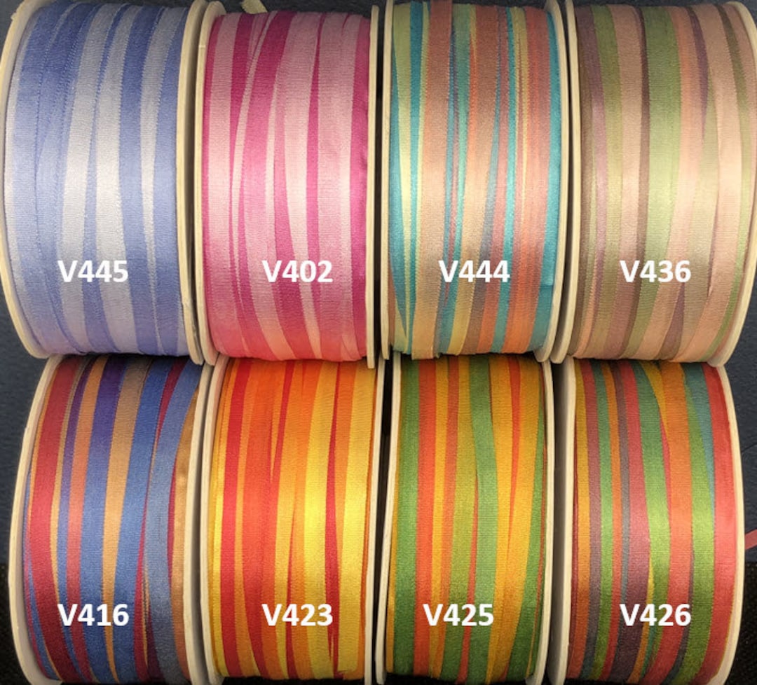 Variegated Silk Ribbon, 4mm, Embroidery Ribbon, Price per Yard - Etsy