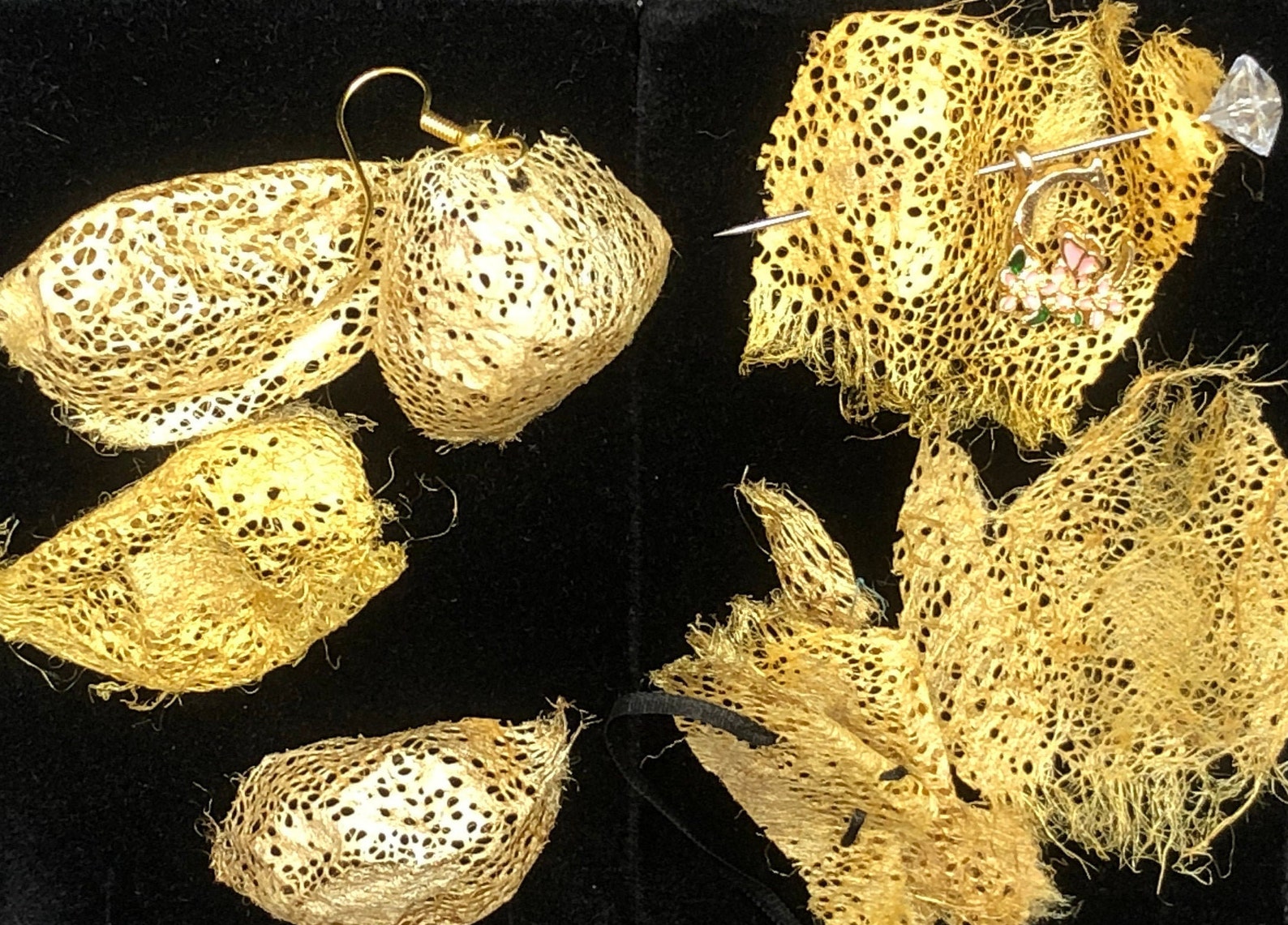 Gold 100% Pure Silk Cocoon Lace for Jewelry Making Felting - Etsy