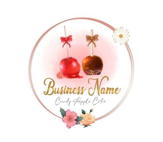 Caramel Apples Logo Cake Bakery Logo Design Caramel Apples - Etsy