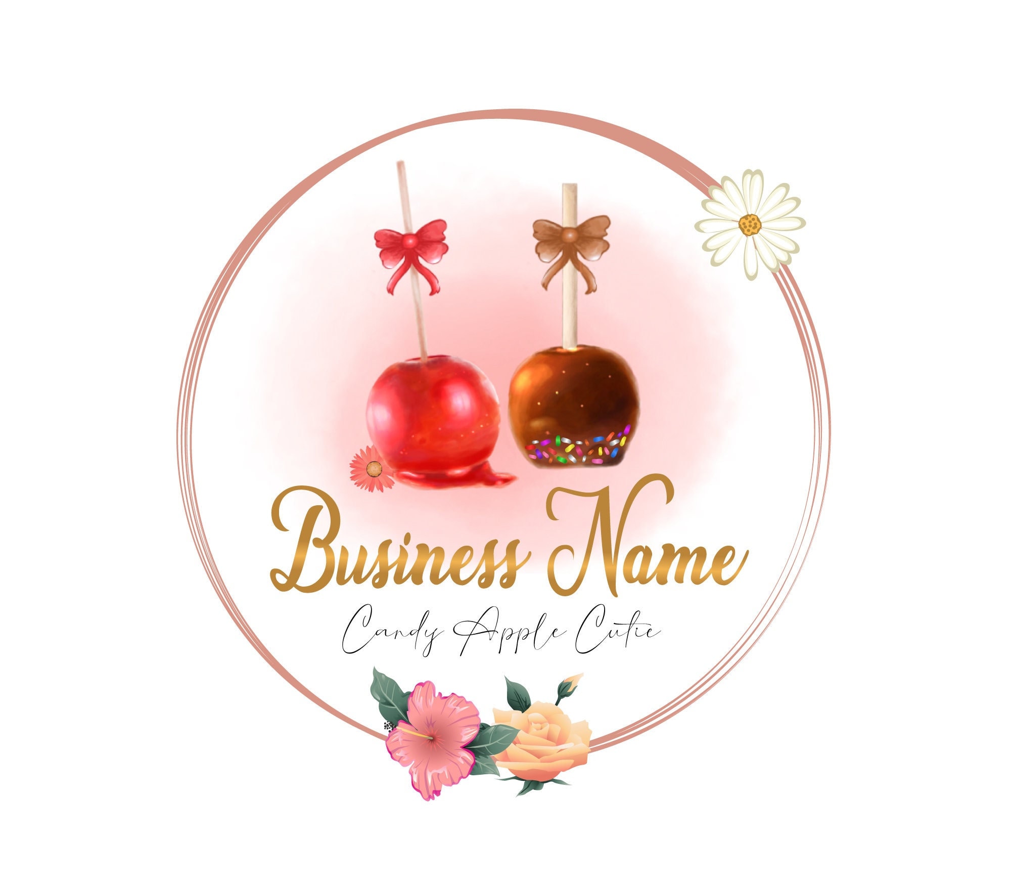 Caramel Apples Logo, Cake Bakery Logo Design, Caramel Apples ...